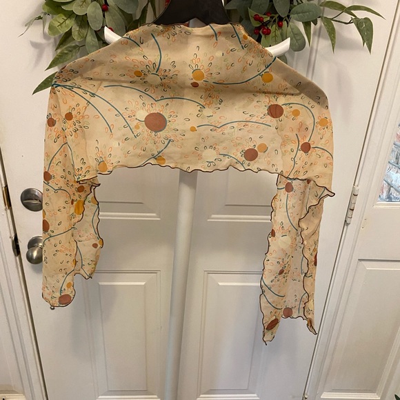 Vintage | Accessories | Vintage 7s Retro Floral Neck Scarf Head Scarf ...